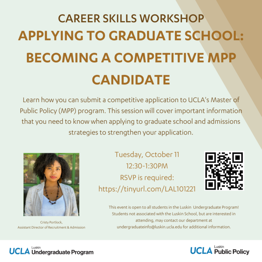 Applying to Graduate School: Becoming a Competitive MPP Candidate