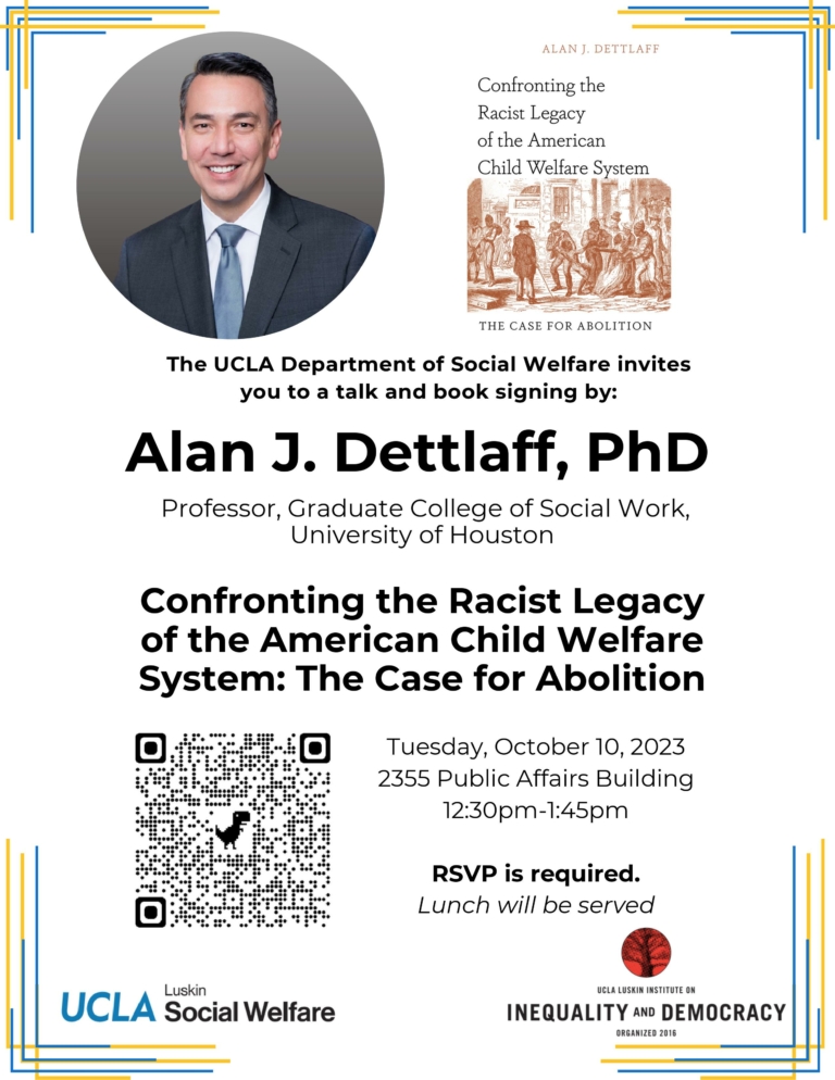 Book Talk by Alan Dettlaff of University of Houston